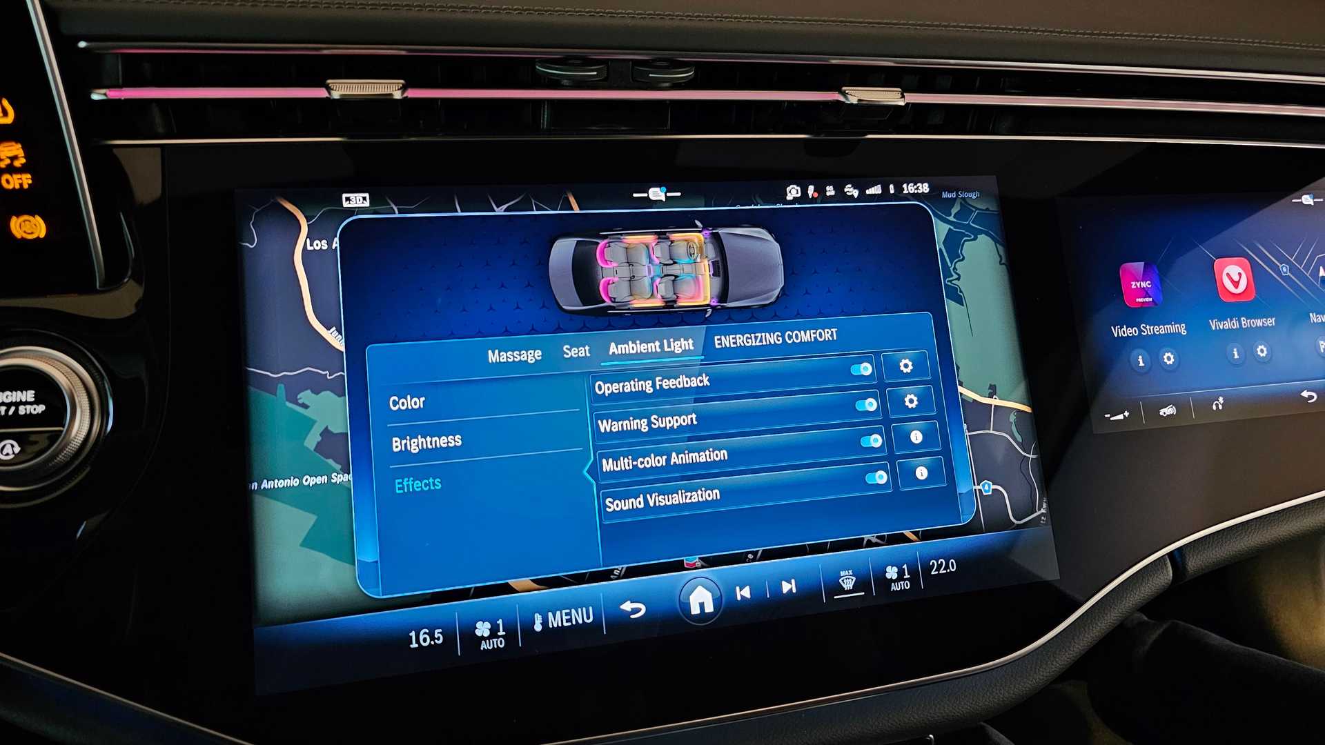 Mercedes MBUX de tercera generación de Mercedes con aplicaciones de Android