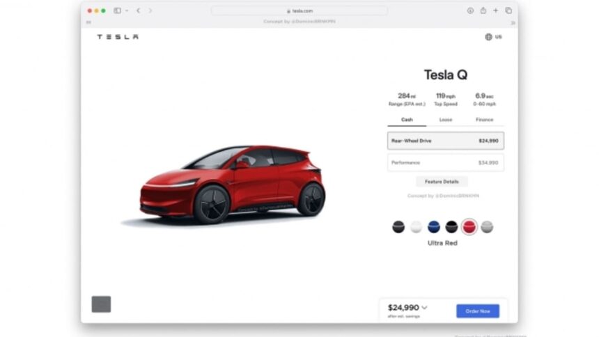 Tesla Model Q: El Vehículo Eléctrico que Cambiará Todo $25,000